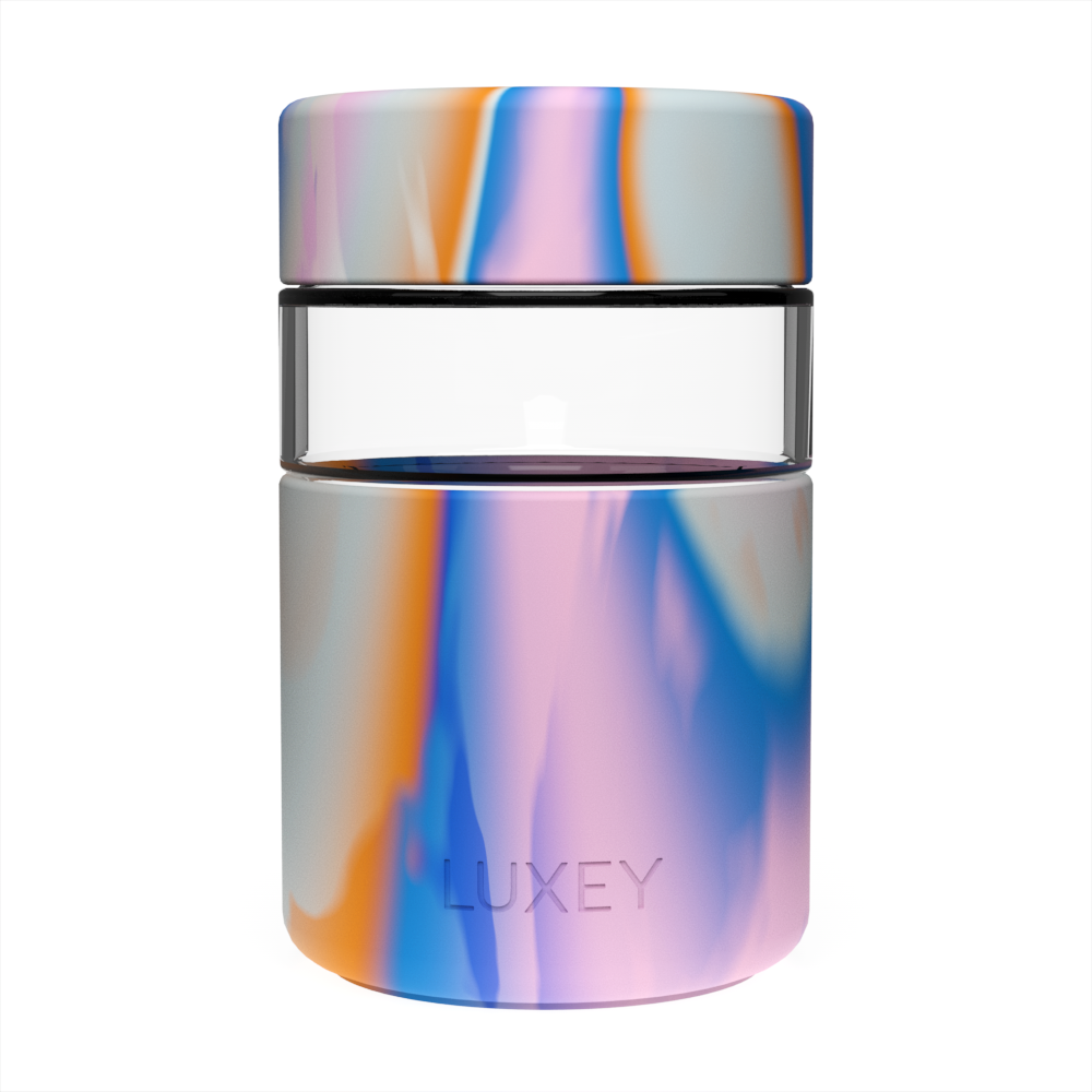 MIxed Swirl Glass Reusable Coffee Cup | 8oz Luxey Cup – LUXEY CUP